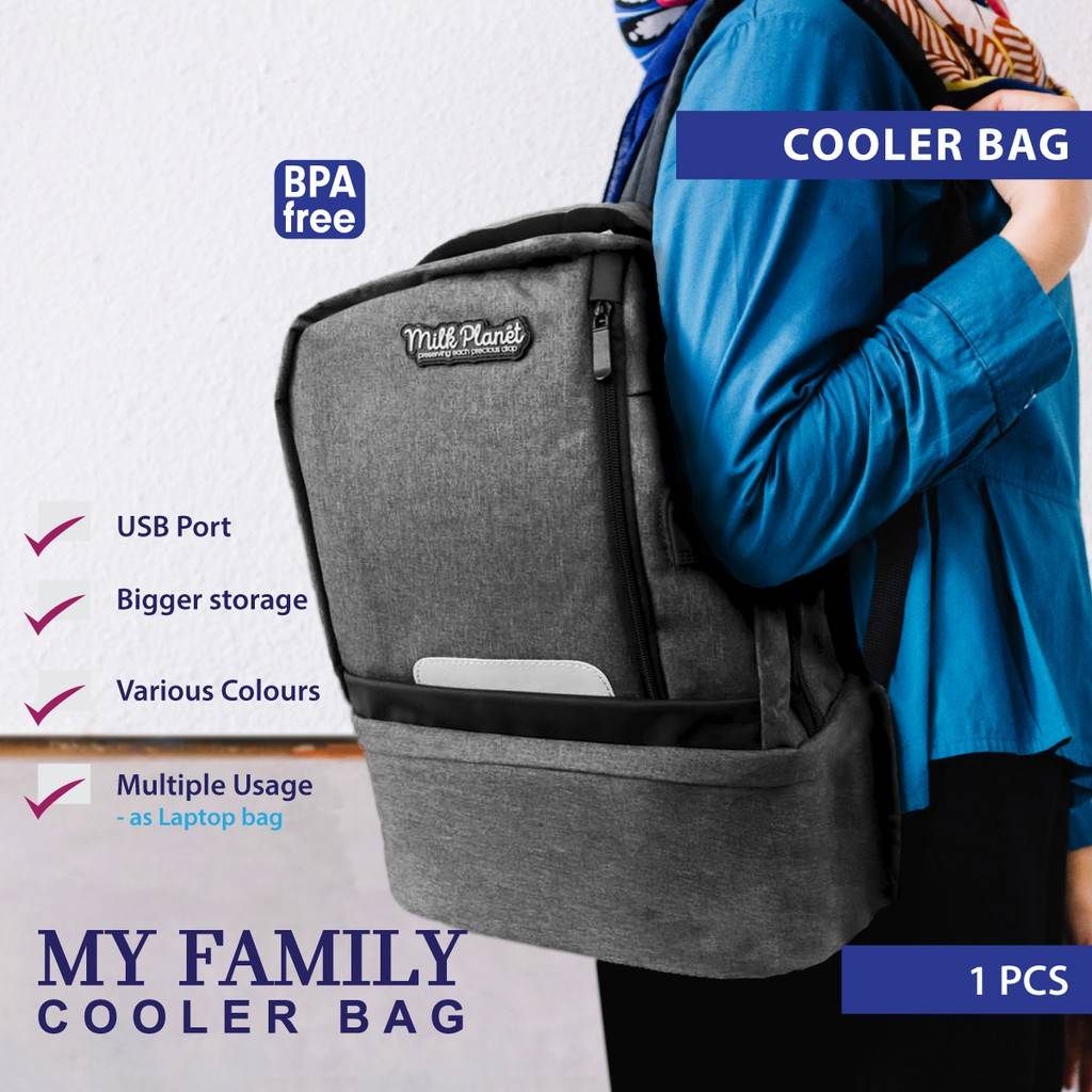 Milk Planet My Family Cooler Bag with External USB Port